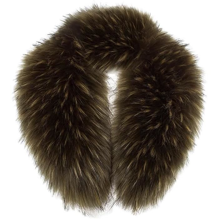 Col Fourrure, 55Cm-60Cm-70Cm-80Cm-90Cm Col En Fourrure D'Hiver ...