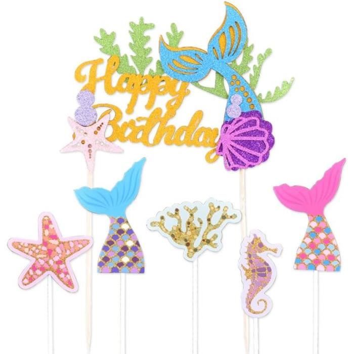 Décoration De Gâteau Sirène Cupcake Toppers Sirène Pour Ensemble De ...