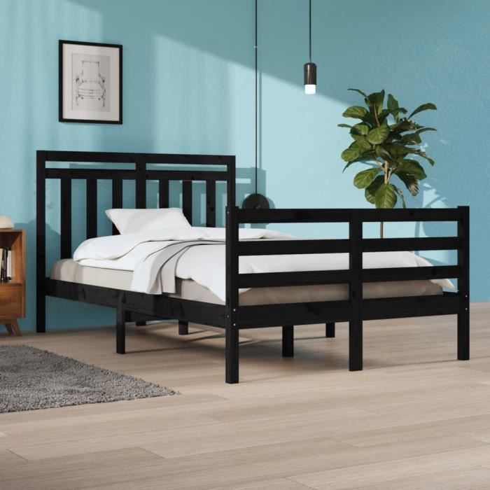 TRU Structure de Lit pour Matelas 120 x 200 cm, Lit Simple en Bois de ...