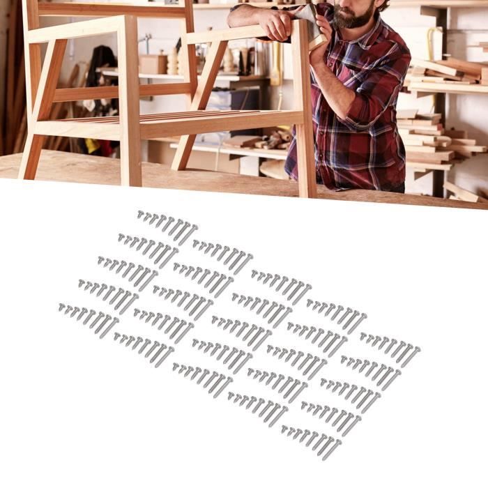 BOY Vis autotaraudeuse en bois 200 pièces vis autotaraudeuses 304 kit de vis autoperceuses en ...