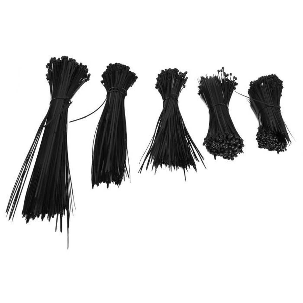 5Packs Attaches de câble Zip Wraps Set Jetable Nylon Fil Cordon Sangle ...