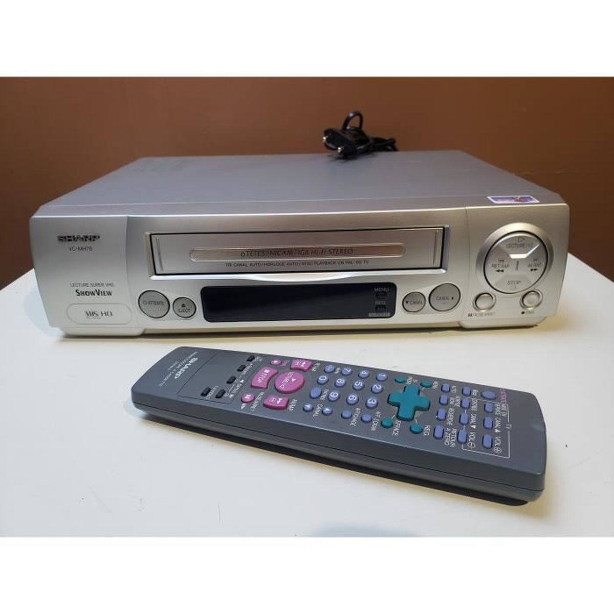 MAGNETOSCOPE SHARP VC-MH76 LECTEUR S-VHS SVHS SUPER VHS K7 CASSETTE ...