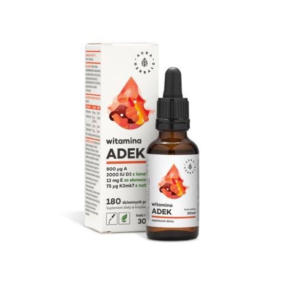 AURA HERBALS Vitamine ADEK (A + D3 + E + K2 MK7) 30ml - Cdiscount Santé ...