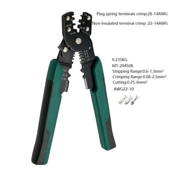 PINCE DE SERRAGE,MT-204508 Plier--Pince à sertir pour câbles coaxiaux, 230mm, HS 03BC Mini ...
