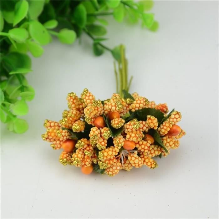 Mini tige de fleurs artificielles Pe 12 pièces-lot ~Orange GF5212478 ...