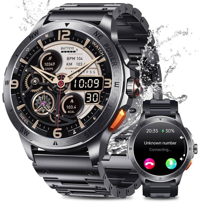 2025 Montre Connectée Avec Et/Hrv/Siri 1,43"Amoled Smartwatch Avec ...