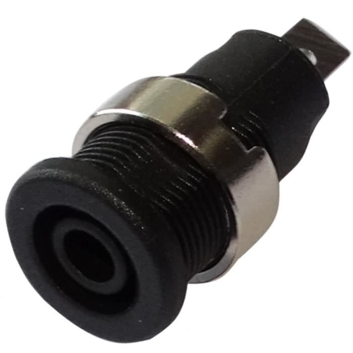 Aerzetix: C14372 5x Fiche prise banane femelle noir 4mm 32A 23.5mm M12 ...