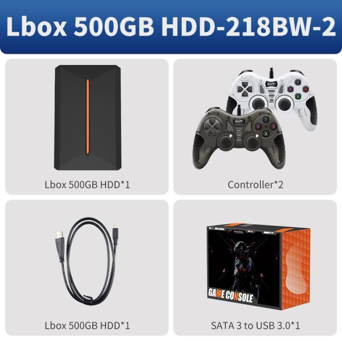 Lbox500g-218bw-2 - Disque dur de jeu portable, Launchbox, HDD de jeu ...