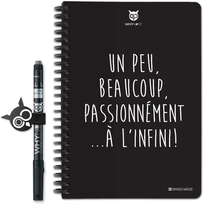 Bloc Note A5 Votre Tableau Blanc Et Son Stylo Effaçable Dans Un Carnet ...