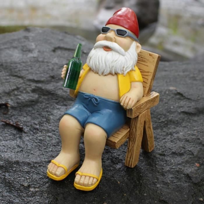Nain De Jardin En Résine - Décoration Amusante - Figurine De Nain ...