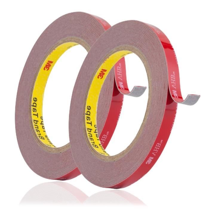 2 Tomes 3M Ruban Adhésif Double Face Extra Fort Vhb Ruban De Montage, Étanche Et Résistance Aux ...