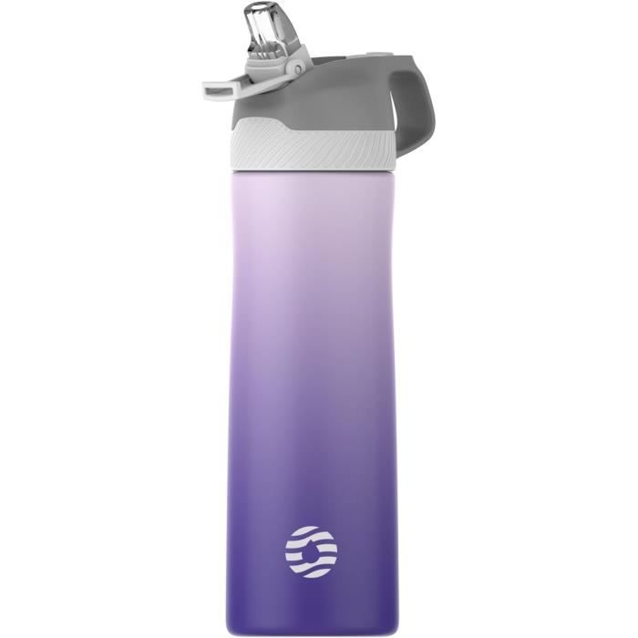 Fjbottle Gourde Enfant Inox Avec Paille, 550Ml-710Ml Bouteille Isotherme Sans Bpa, Bouteille D ...