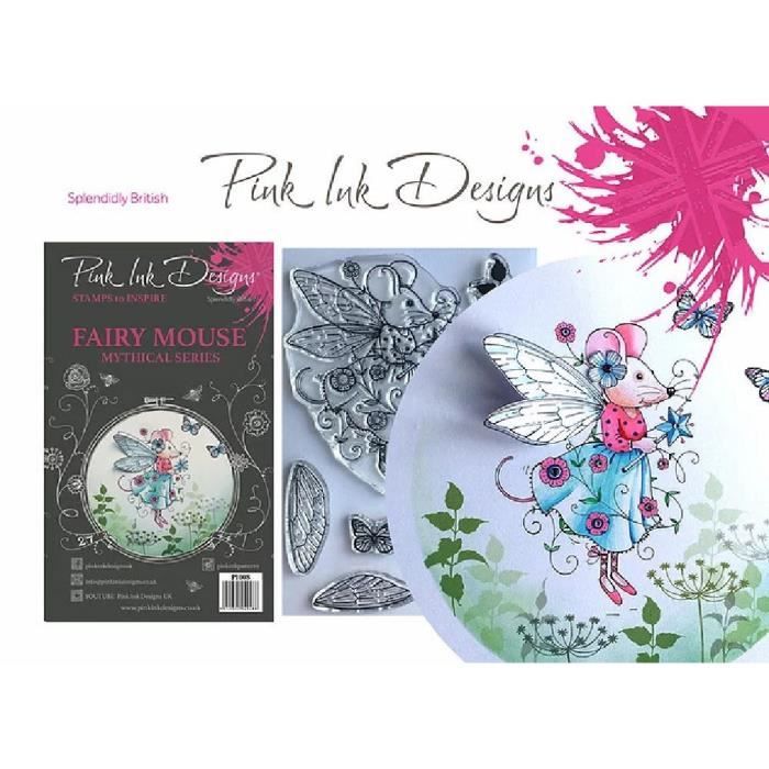 Set de tampons transparents A6 'Fairy Mouse' de Pink Ink Design ...