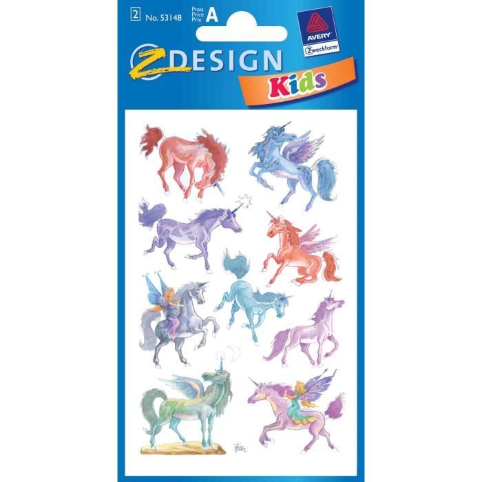 Zweckform Z-Design Kids Stickers "licornes" - Cdiscount Au quotidien