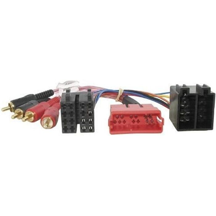 Câble adaptateur autoradio - CALIBER - RAH3221 - 20 pin Mini ISO - RCA - 4 canaux - Cdiscount Auto