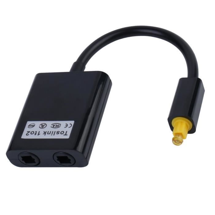 Diviseur Optique 2 En 1 - Câble Audio Optique Numérique - 1 Prise Mâle ...