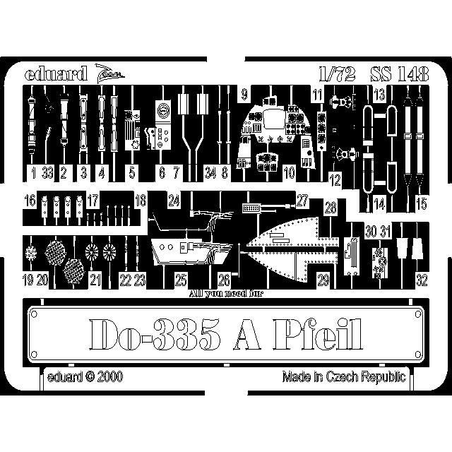 Maquette - Eduard - DO 335 A PFEIL - Drag/Reve - Echelle 1/72 ...