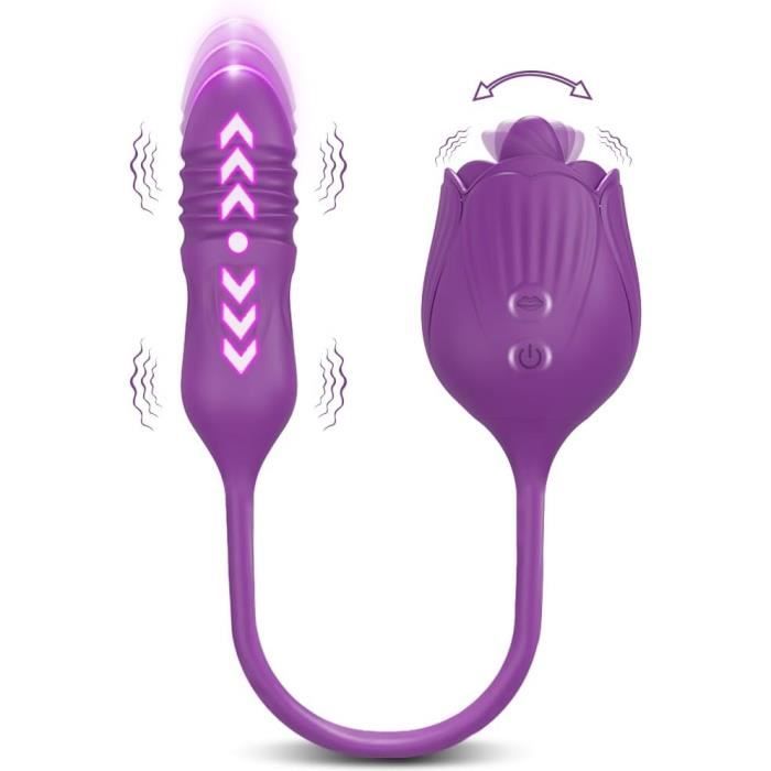 Jouets Sexuels Pour Femmes - Vibromasseur Léchant La Langue Avec 10 Modes De Poussée, Puissant ...