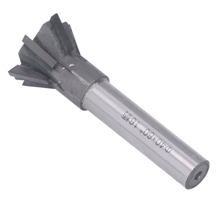 SUC-fraise à 6 cannelures Fraise à queue d'aronde à 60 degrés Fraise à ...