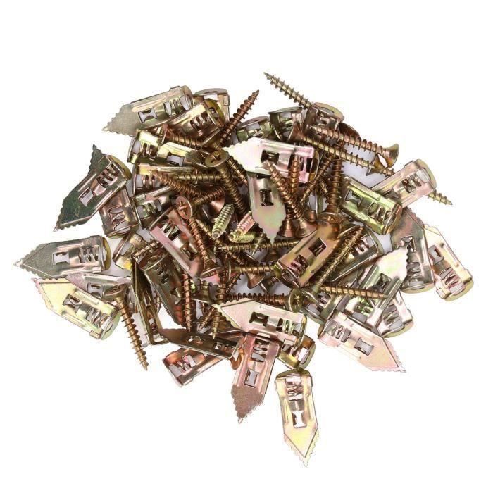 N205091-LAN Lot de 40 vis d'ancrage auto-perceuses ensemble de vis d ...
