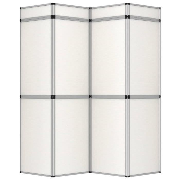 Mur d'affichage exposition pliable - 12 panneaux - 242x200 cm - alliage ...