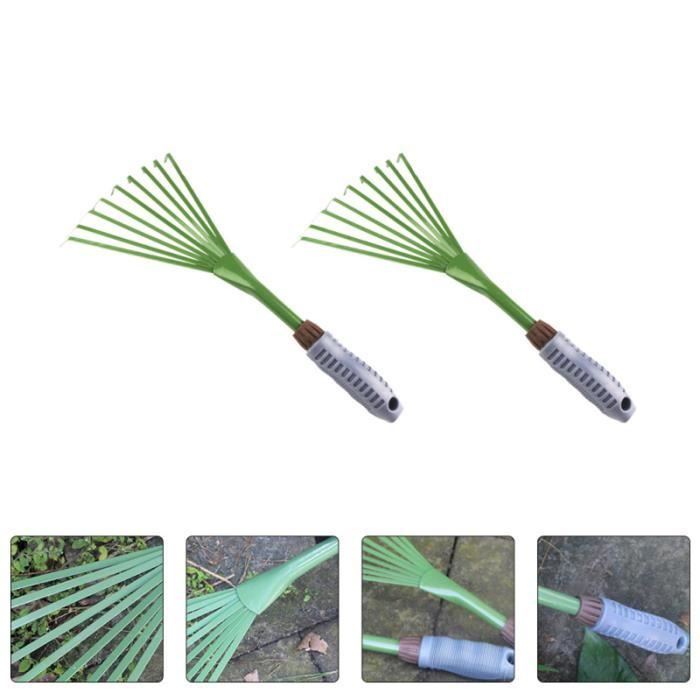 2Pcs Heavy Duty Gardening Hand Rake Claw Cultivator with Ergonomic Grip ...