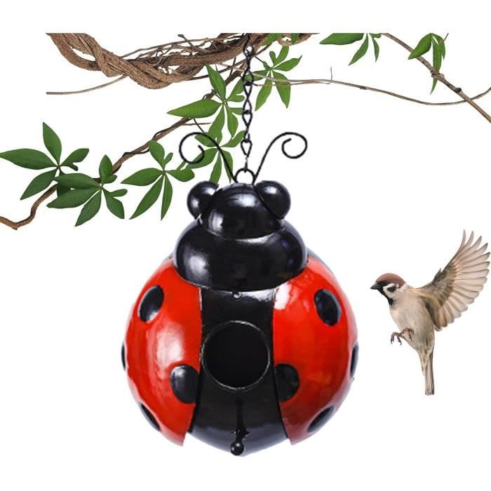 BAOK Nid de Colibri Suspendu,Nichoir Suspendu coloré Peint Bird House ...