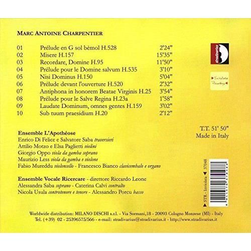 Stradivarius Charpentier : Miserere et autres uvres sacrées. L ...