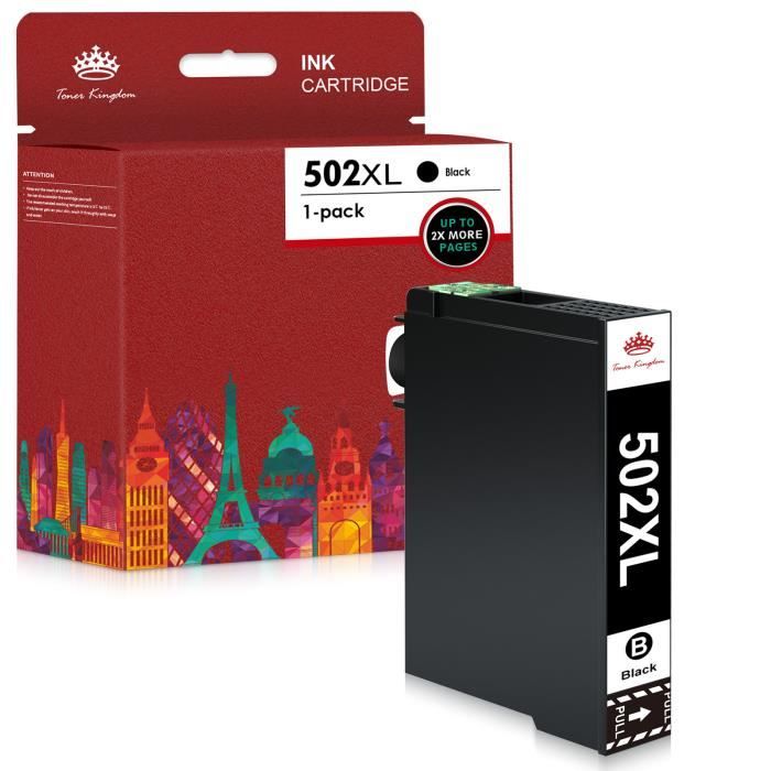 Toner Kingdom 502 XL Compatible avec Epson 502 502XL 1 Cartouche d ...