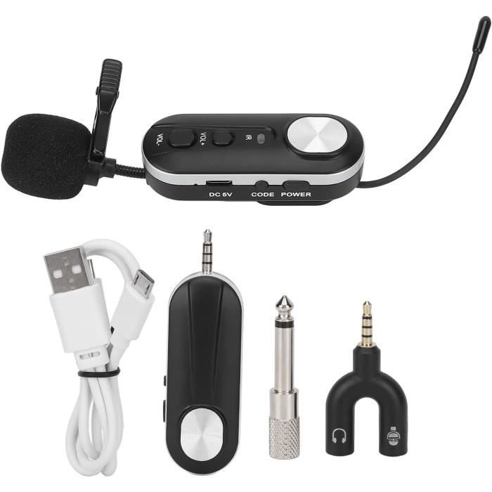 Wwireless Lavalier Microphone, Uhf Wireless Mini Handheld Clip On Mic ...