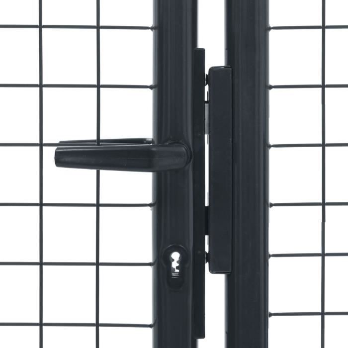 Zerodis Portail En Maille De Jardin Acier Galvanisé 400 X 150 Cm Gris