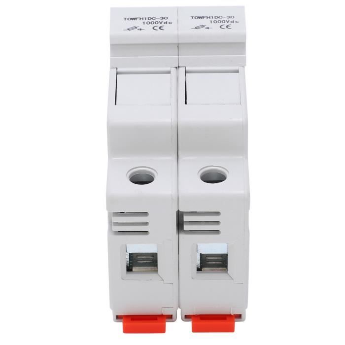 HURRISE Fuse Holder Base, 2 Pole Fuse Holder Base DC Fuse 2 Pole DIN ...