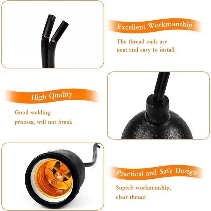 Douilles E27 6Pcs Support De Lampe E27 Étanche Adaptateurs De Support ...