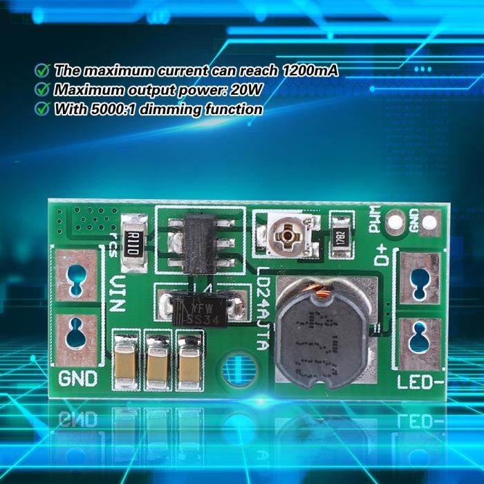 Pilote de LED - FDIT - LD24Ajta - 20W - DC6 ~ 25V - Gradation 5000:1 ...