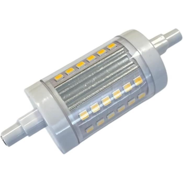 Ampoule Led R7S 78Mm,9W=80W 1020Lm,Diamètre 28Mm,Angle 360°(1,Blanc ...