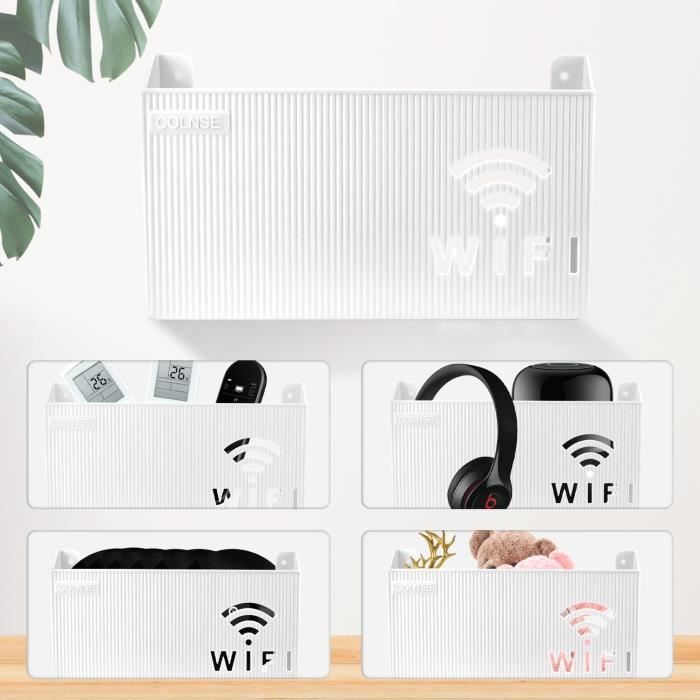 FAELNK Routeur Boîte de Rangement Murale pour Routeur WiFi Support Box ...
