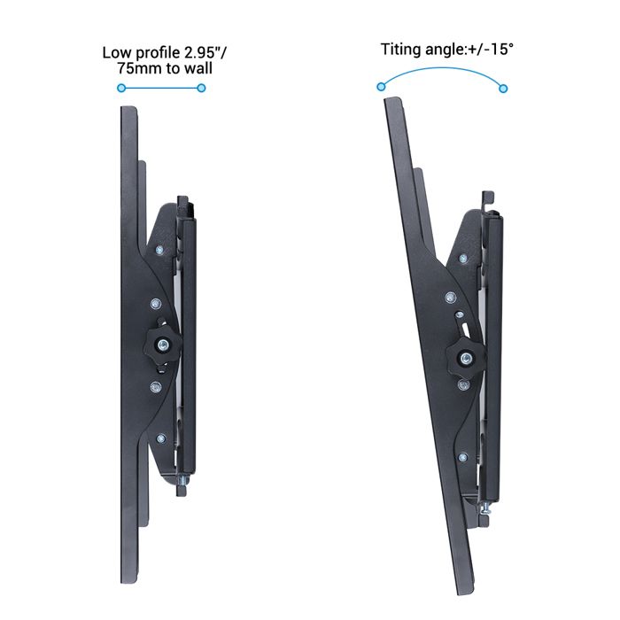 Support de Mur TV, Design Mince, Compatibilité Universelle, noir ...