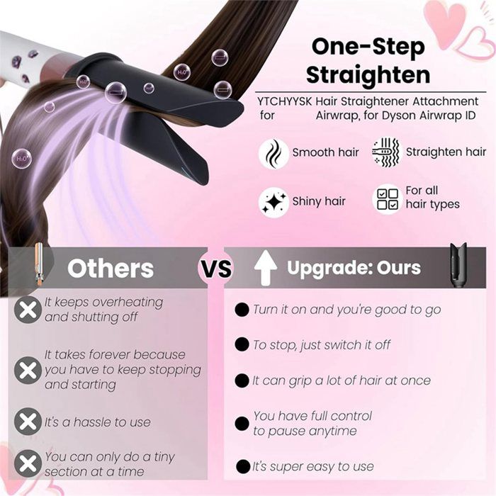 Lisseur à Cheveux et Grande Brosse Ronde Volumisante pour Dyson Airwrap ...