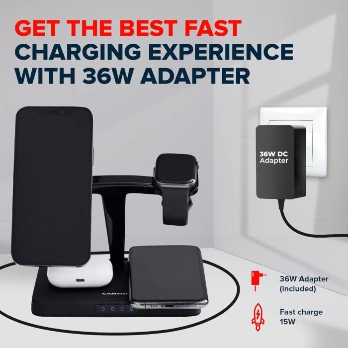 Chargeur 4 En 1 Apple Station Charge Apple Watch Iphone Airpods ...