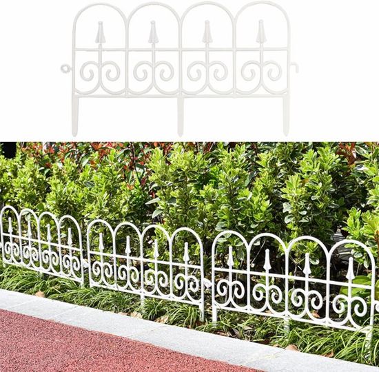 Clture De Jardin Decorative Pvc Barriere Jardin Exterieur Height 24In ...