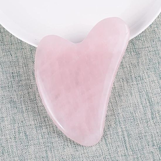 Natural Rose Quartz Jade Real Gouache Jade Gua Sha Board Massager Tool ...