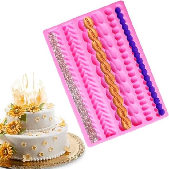Moule En Silicone En Forme De Perle Corde Tricotée Moule Silicone Forme ...