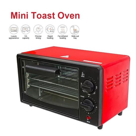 Mini four grille-pain,18L 800W, avec minuterie, plaque cuisson, grille ...