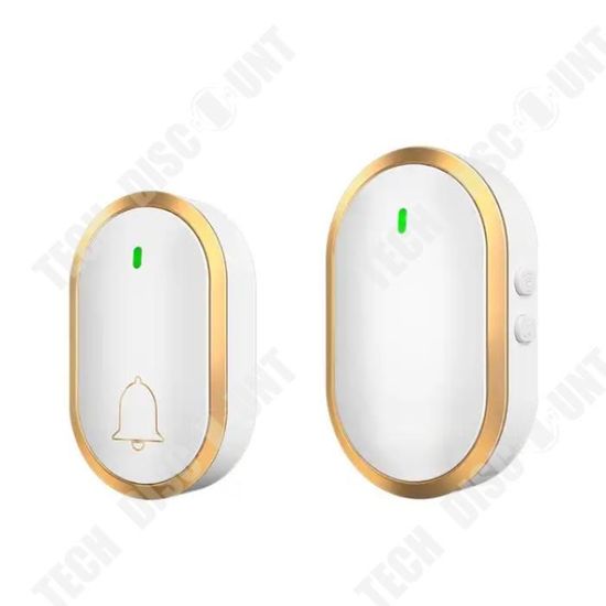 Sonnette intelligente sans fil - TD - Golden - Étanche - 300m portée ...