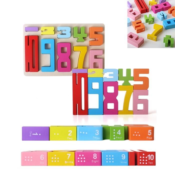 Wooden Number Building Blocks, Digit Blocks, Friends of Ten Blocks, 1 ...