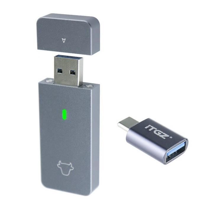 USB-B-Un type CA, un type C-Boîtier externe SSD M.2 NVMe 2230 ...