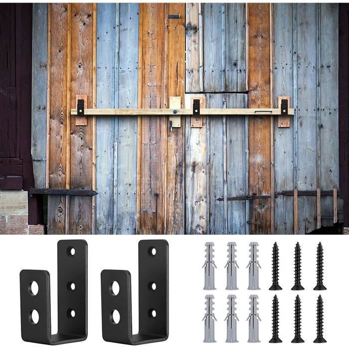 2 Pièces Supports de Porte Barre de Sécurité en Acier en Forme de U ...