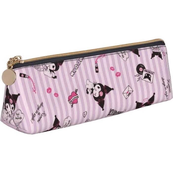 Trousse À Crayons Anime Pour Filles - Grande Capacité - En Cuir Kawaii ...