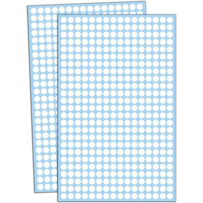 6000 Pieces8mm Gommettes Autocollantes Rondes Blanc[2222] - Cdiscount ...