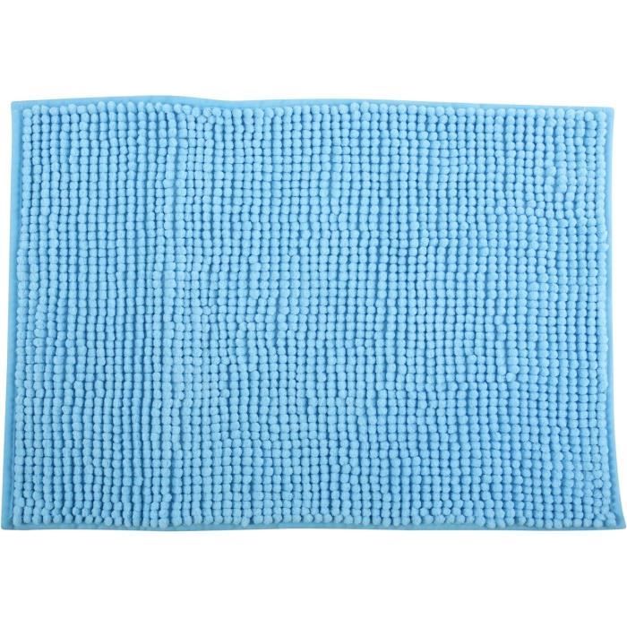 Tapis de bain chenille microfibres moelleux anti-dérapant 60x90 cm ...